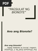 Bionote (Filipino) | PDF