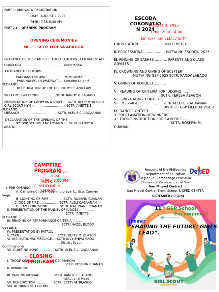 GSP Program and Activities 2024 | PDF