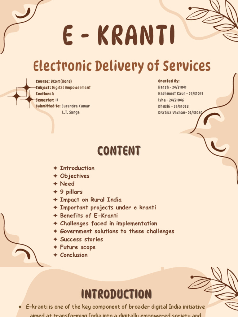E-Kranti: Transforming Digital Governance | PDF | Economies