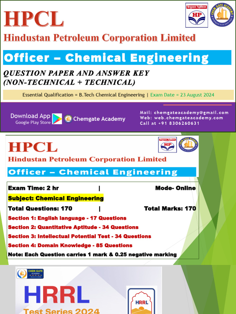 HPCL Chemical Paper 2024 | PDF