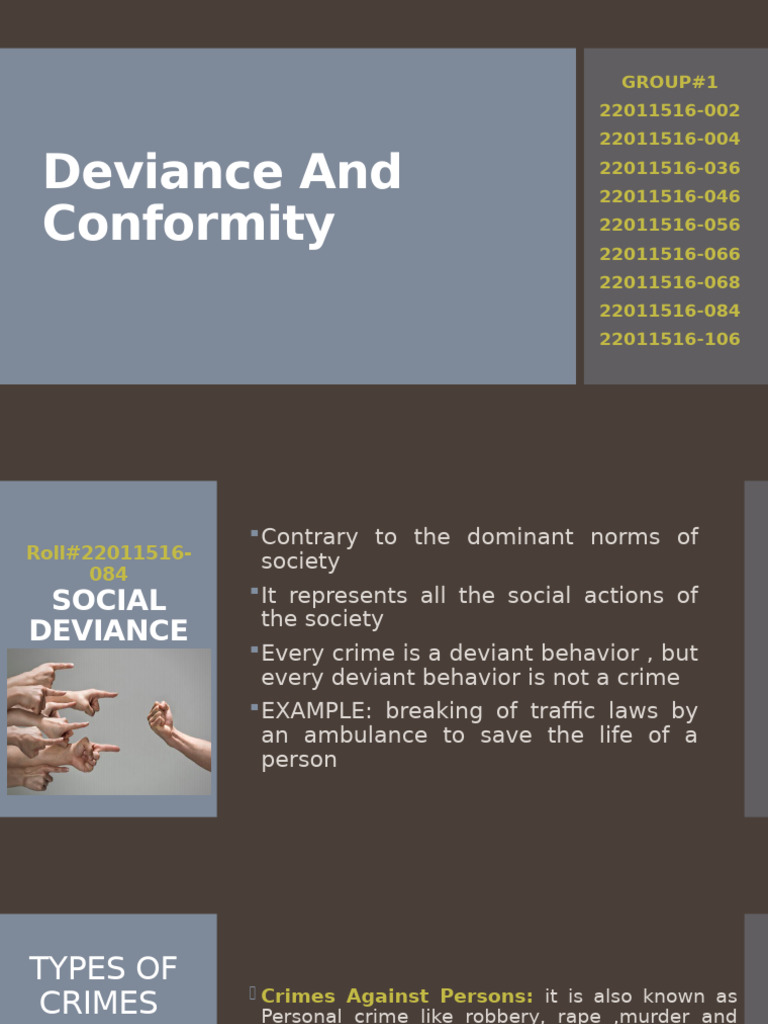 Deviance and Conformity | PDF | Crime & Violence | Crimes