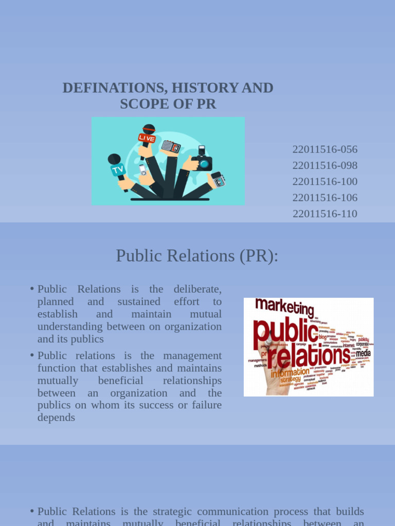 Scope of Public Relations Explained | PDF | Public Relations ...