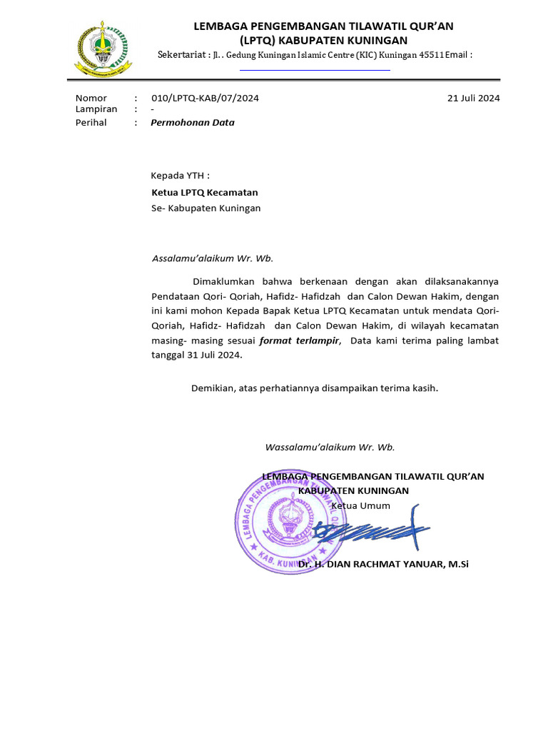 Permohonan Data | PDF