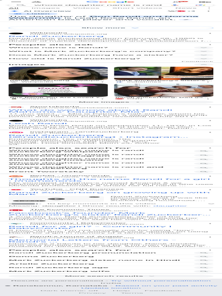 Whose Daughter Name Is Randi - Google Search | PDF