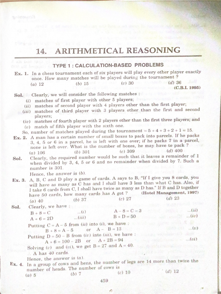 Arithmetical Reasoning | PDF