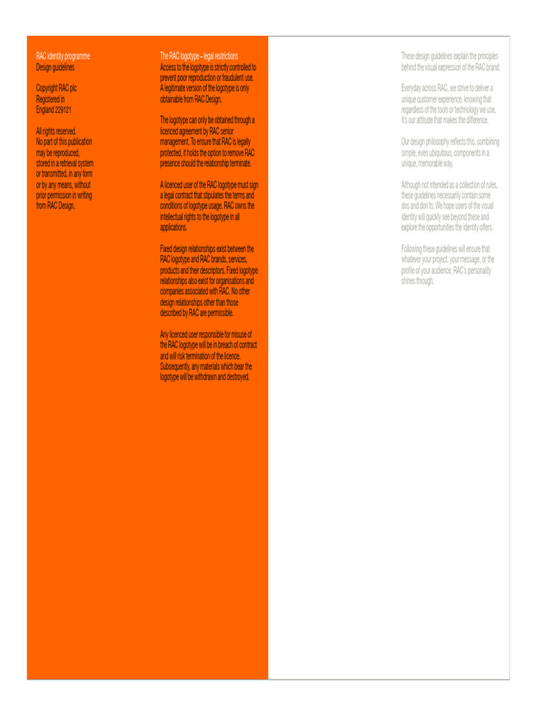 Brand Identity RAC - 1.0 - Basic - Elements | PDF | Typography | Helvetica
