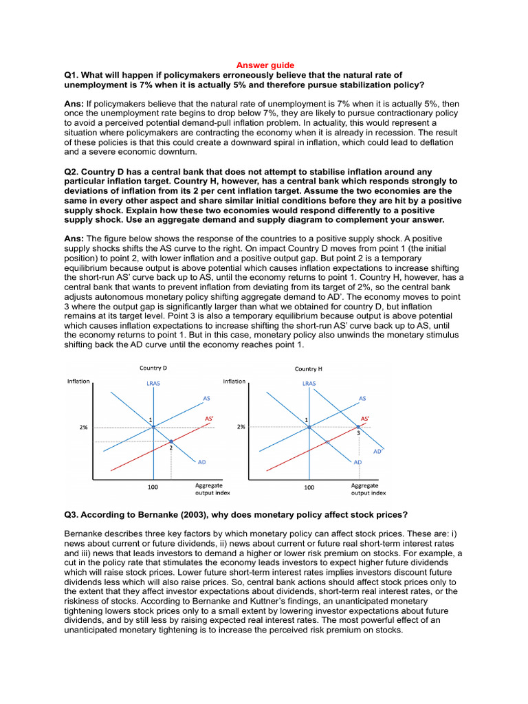 Economic Policy Impact on Inflation and Output | PDF | Inflation ...