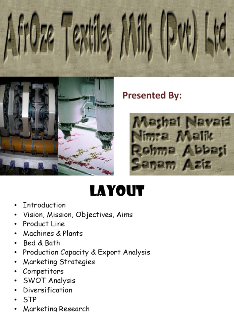 Afroze Textile Industries Overview | PDF | Exports | Textiles