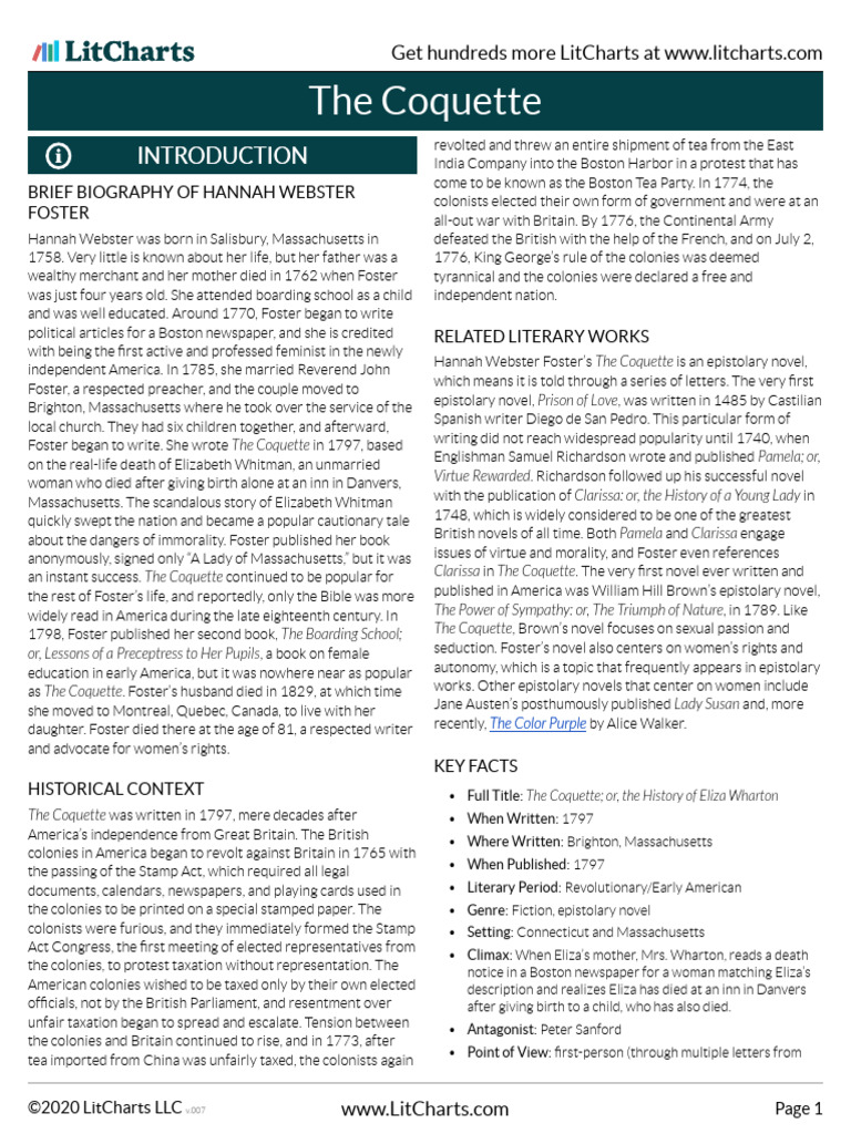 The Coquette LitChart | PDF