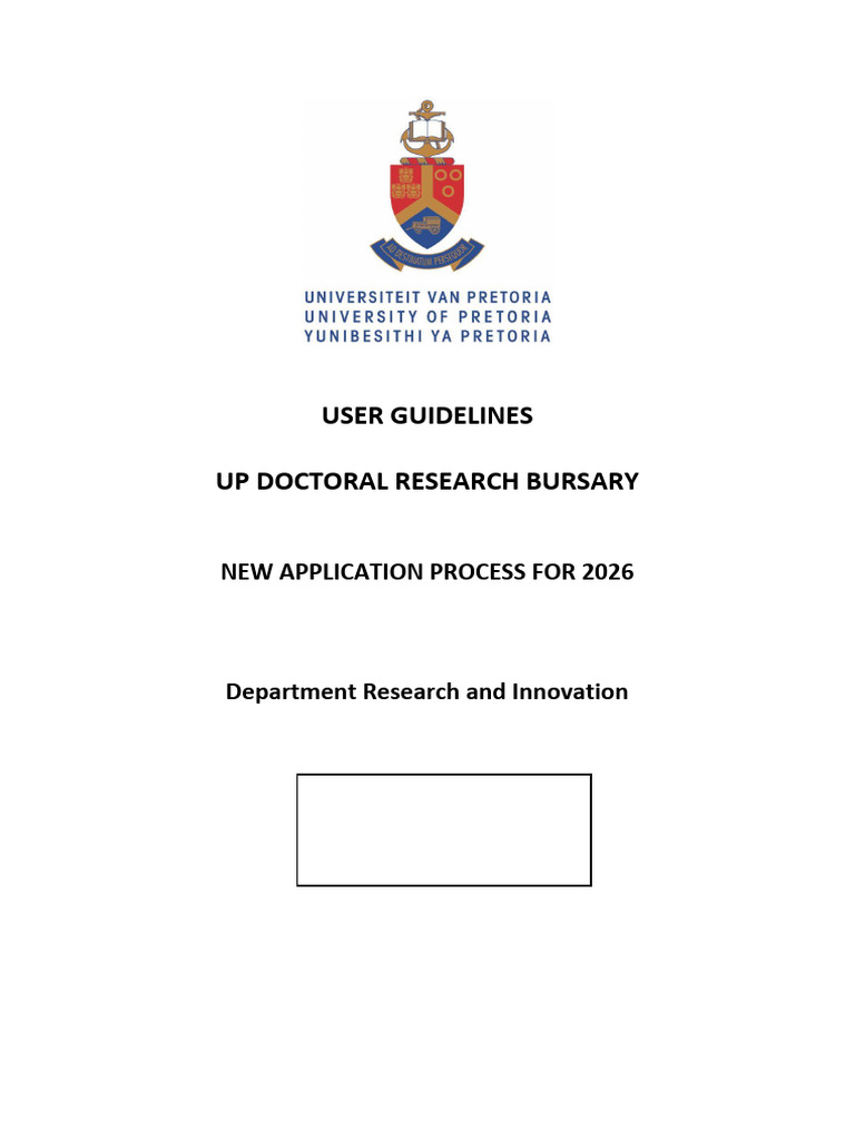 2026-Application-Guidelines For UP PHD Bursary | PDF | Doctor Of ...