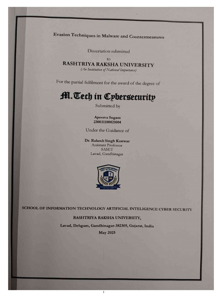 Apoorva Poojan Sir Submission | PDF