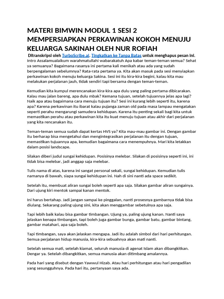 Materi Bimwin Modul 1 Sesi 2 Mempersiapkan Perkawinan Kokoh Menuju Keluarga Sakinah Oleh Nur ...