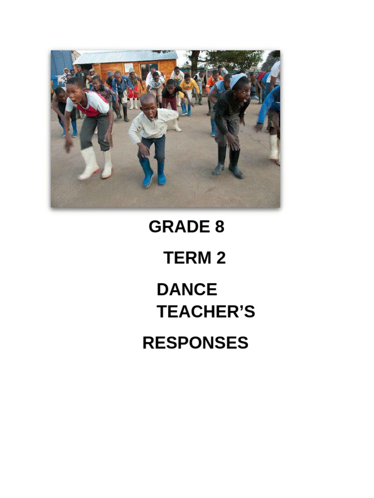 2025 Term 2 Grade 8 Dance Responses | PDF | Dances