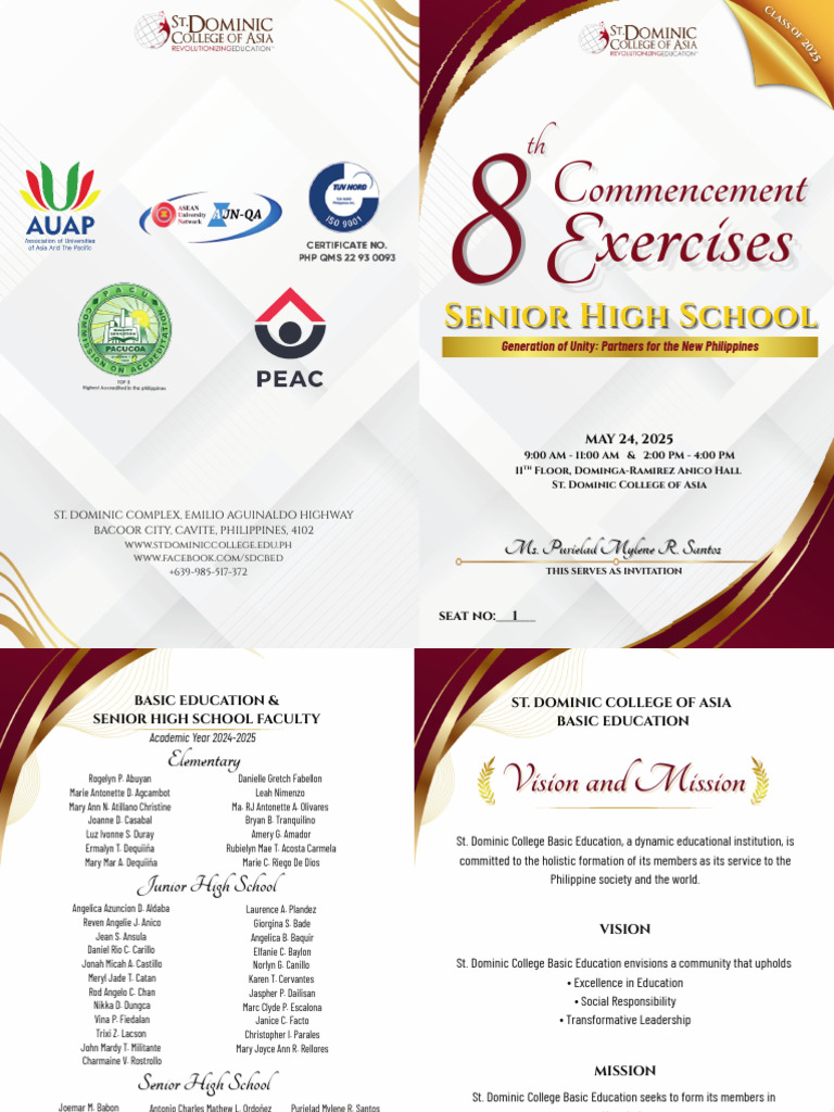 Program Invitation - 2 PAGE LAYOUT | PDF | Schools | School Types