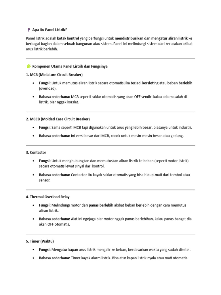 ? Apa Itu Panel Listrik | PDF