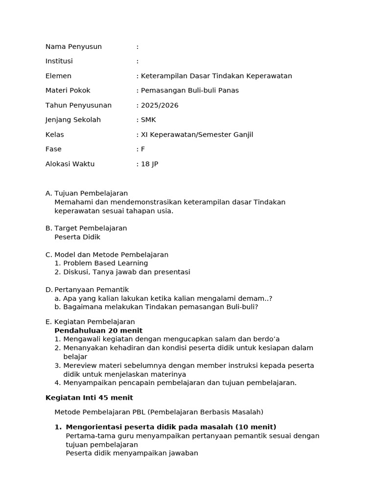 Pengertian dan Pemasangan Buli-buli Panas | PDF