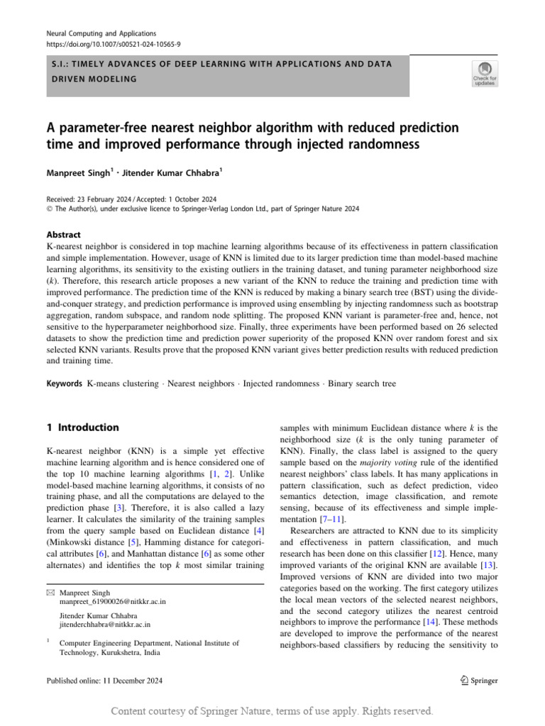A Parameter-Free Nearest Neighbor Algorithm With R | PDF | Cluster Analysis | Bootstrapping ...
