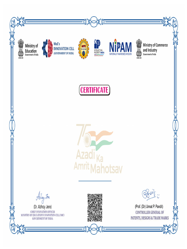Nipam Certificate | PDF