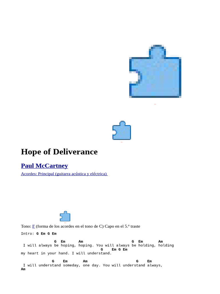 Hope of Deliverance Tab | PDF | Parlophone | Recorded Music
