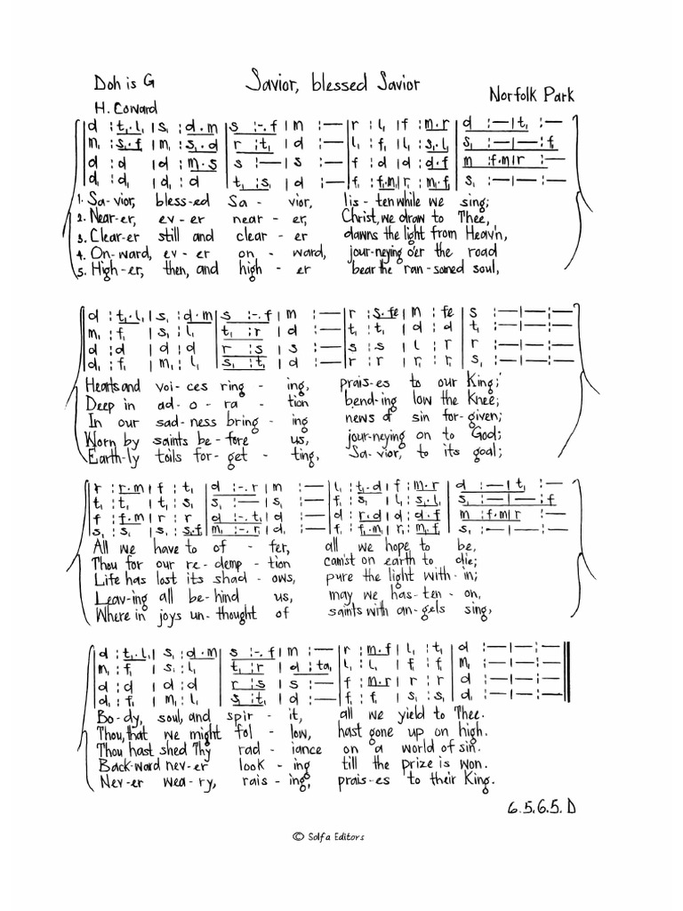 Savior, Blessed Savior | PDF