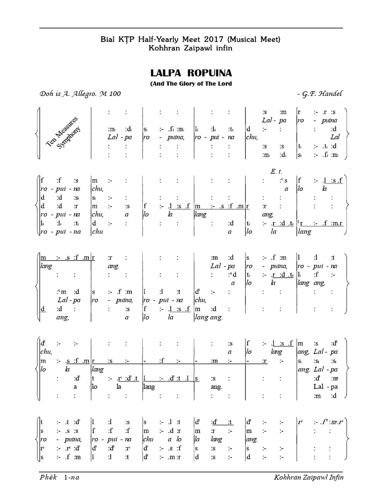 Lalpa Ropuina (Handel) | PDF