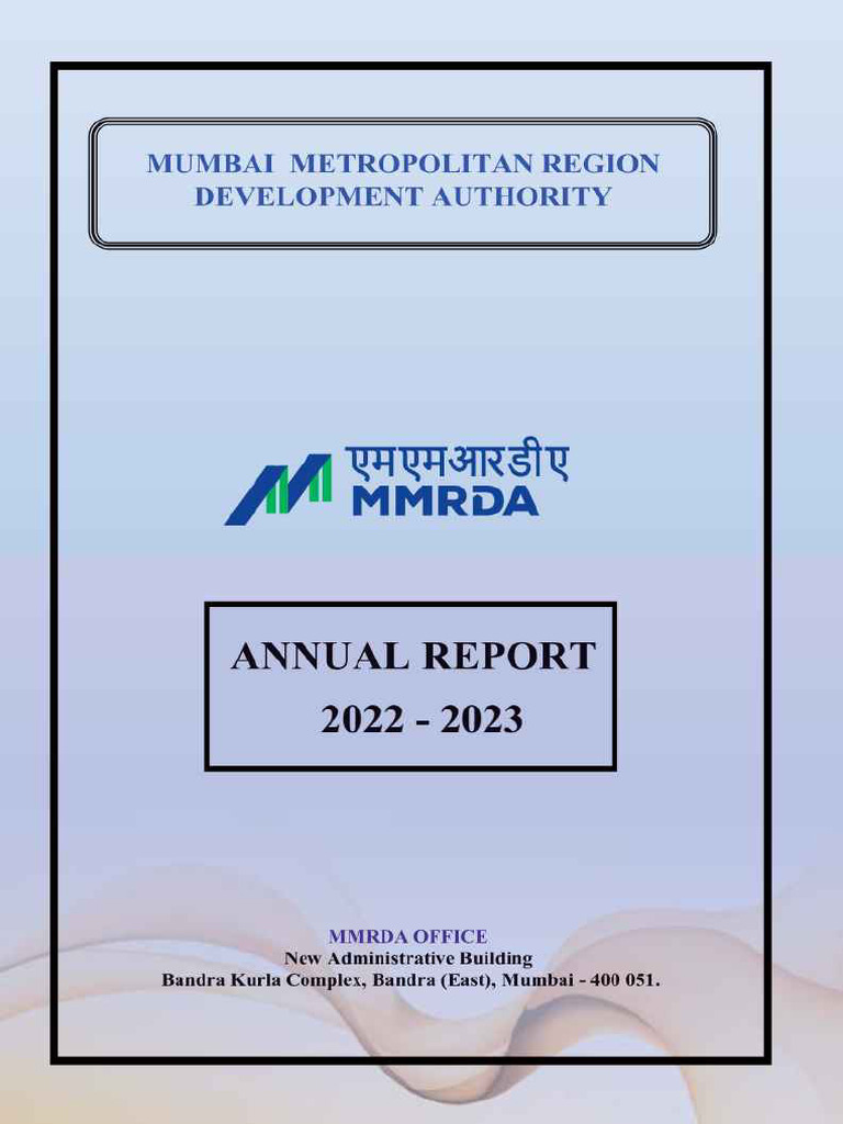 Mmrda Annual Report 2022 - 2023 | PDF