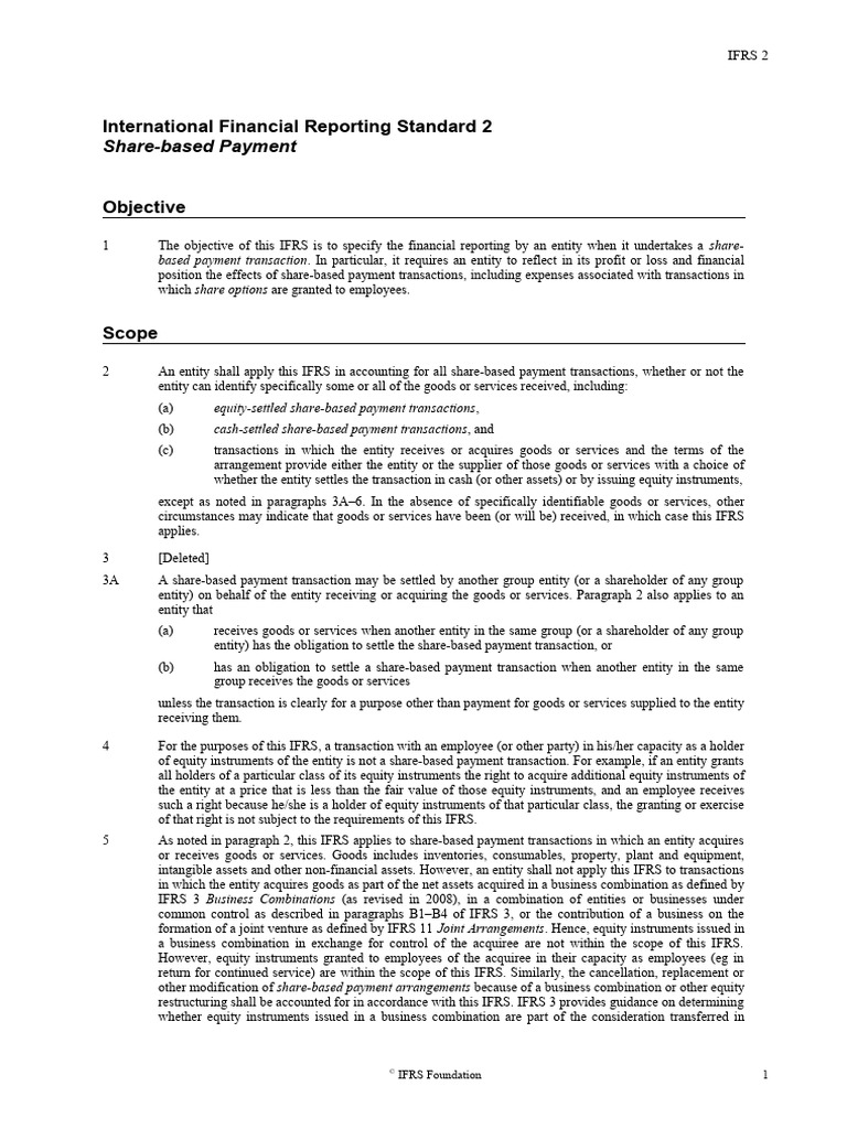 Ifrs 2 2018 | PDF | Fair Value | Equity (Finance)