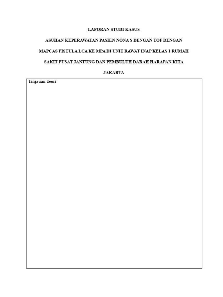 Laporan Studi Kasus Tof | PDF