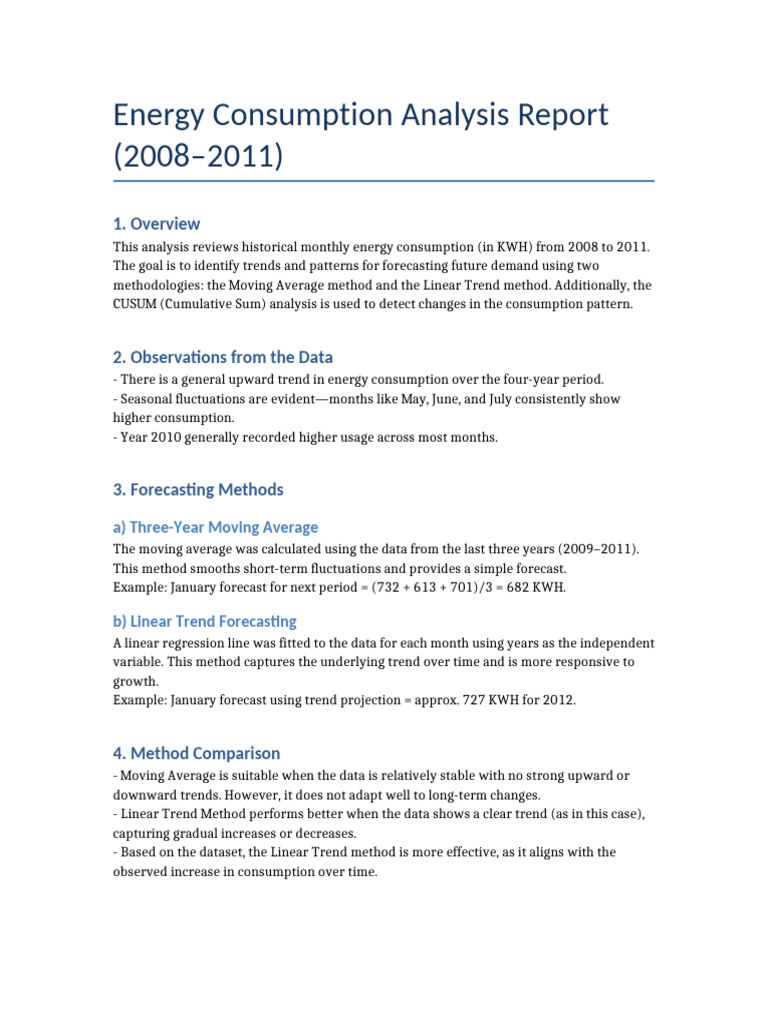Energy Consumption Report | PDF