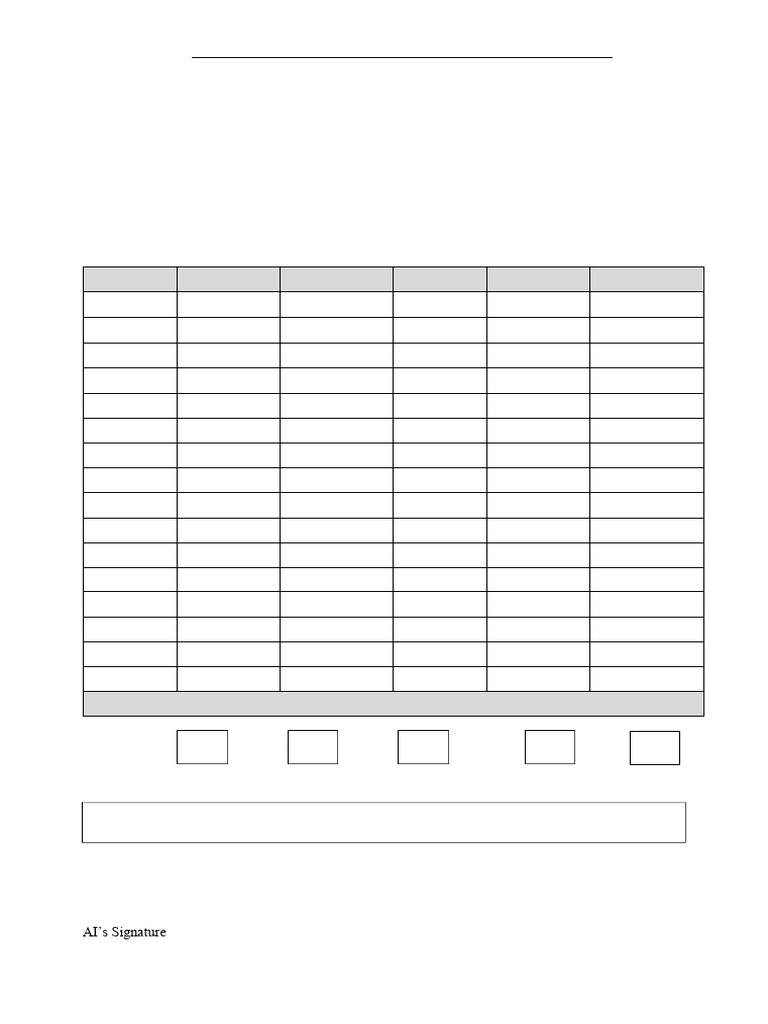 Attendance Format-2 | PDF