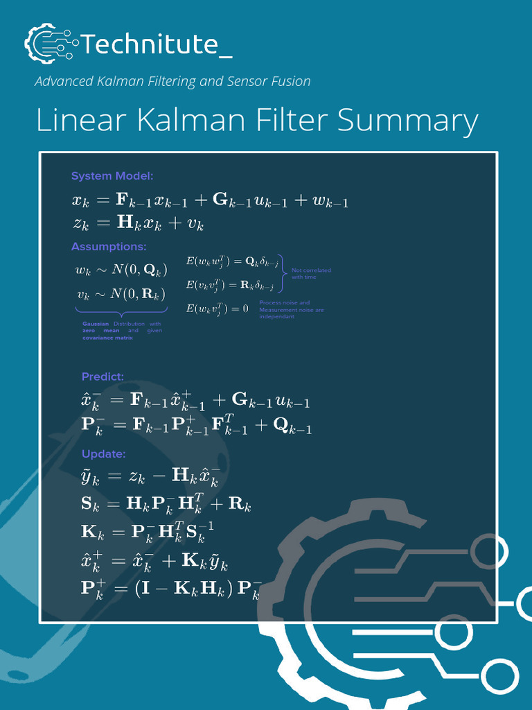 Linear Kalman Filter Summary | PDF