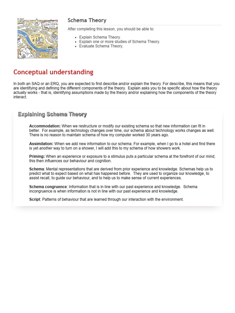 Schema Theory Summary | PDF | Schema (Psychology) | Recall (Memory)
