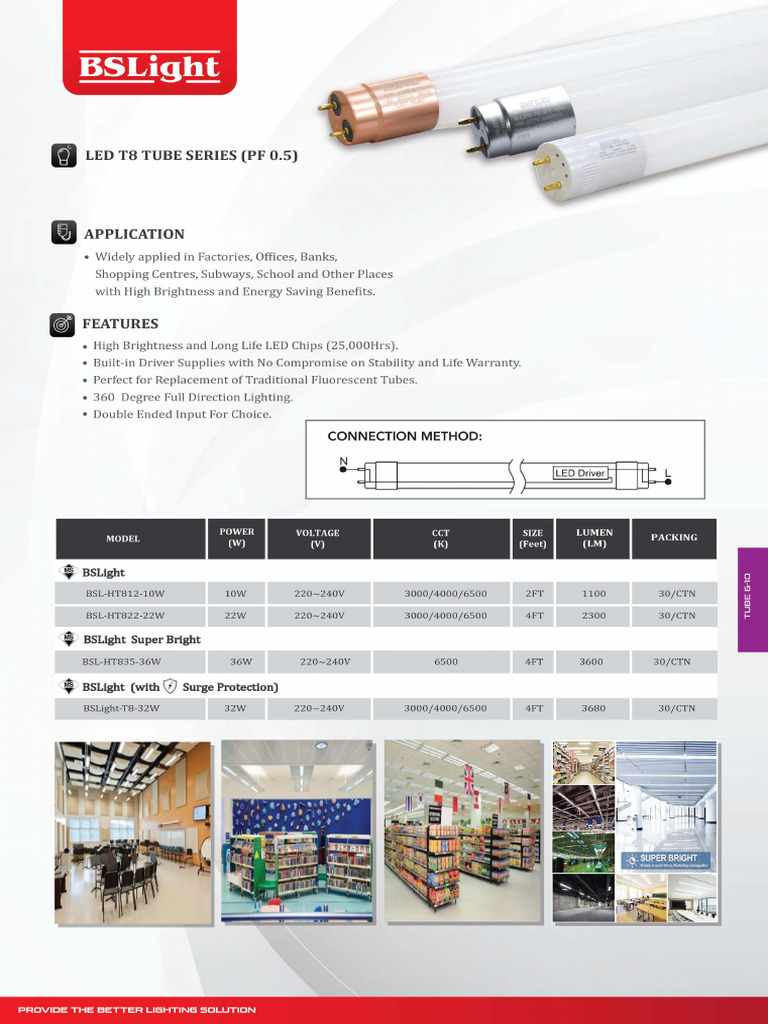 BSLIGHT T8 Tube | PDF