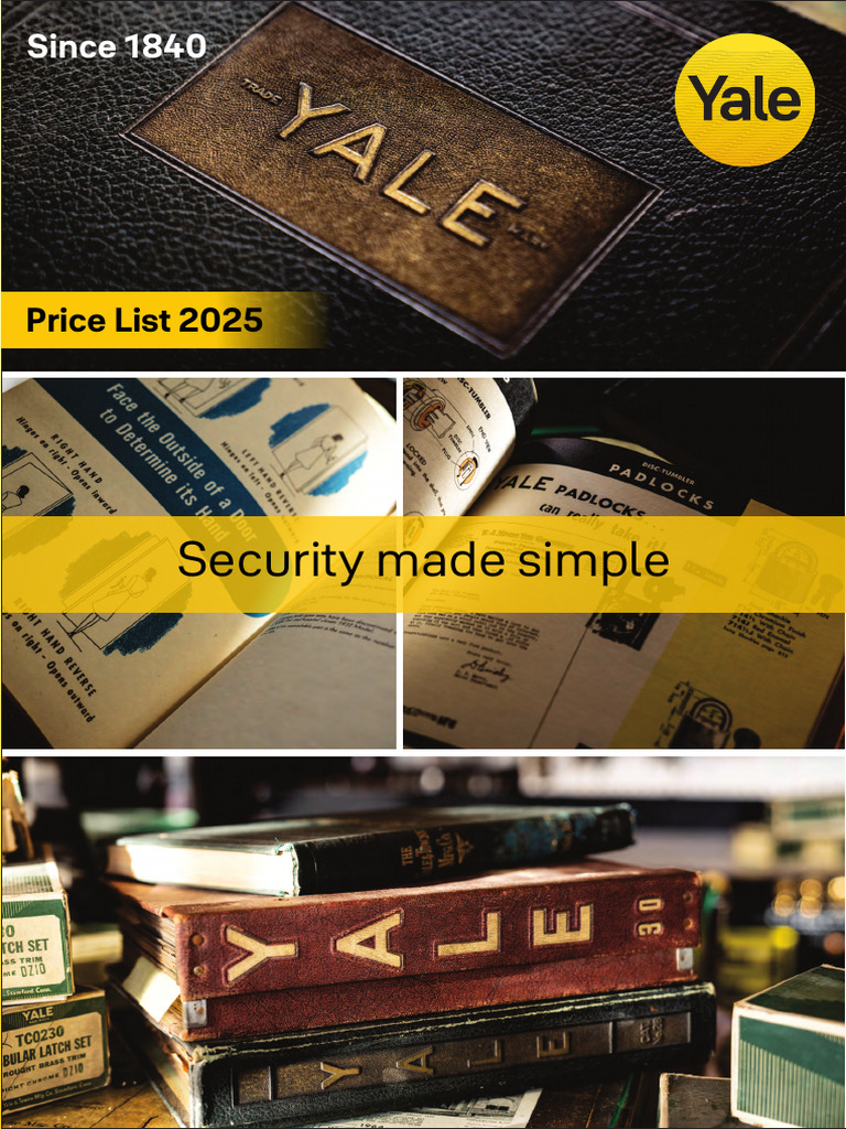 Yale Price List 2025 for Smart Locks | PDF | Security Technology ...