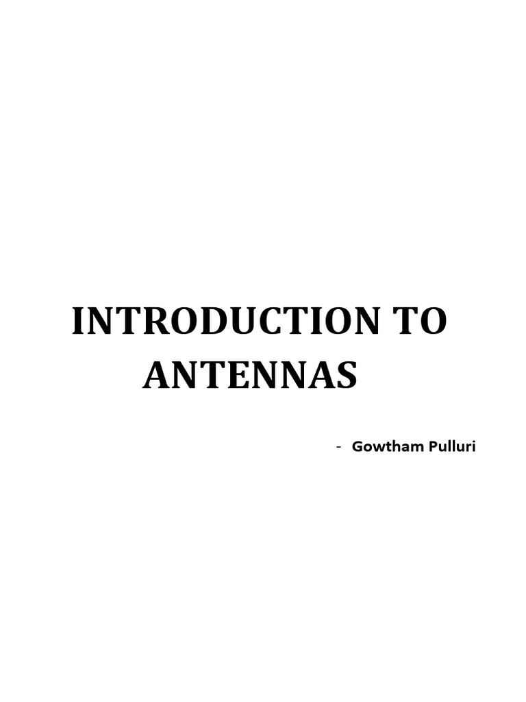 Introduction to Antennas Basics | PDF | Antenna (Radio) | Radio
