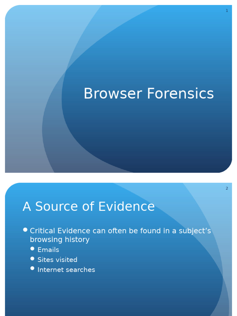 Lecture 2-Browser Forensics | PDF | World Wide Web | Internet & Web