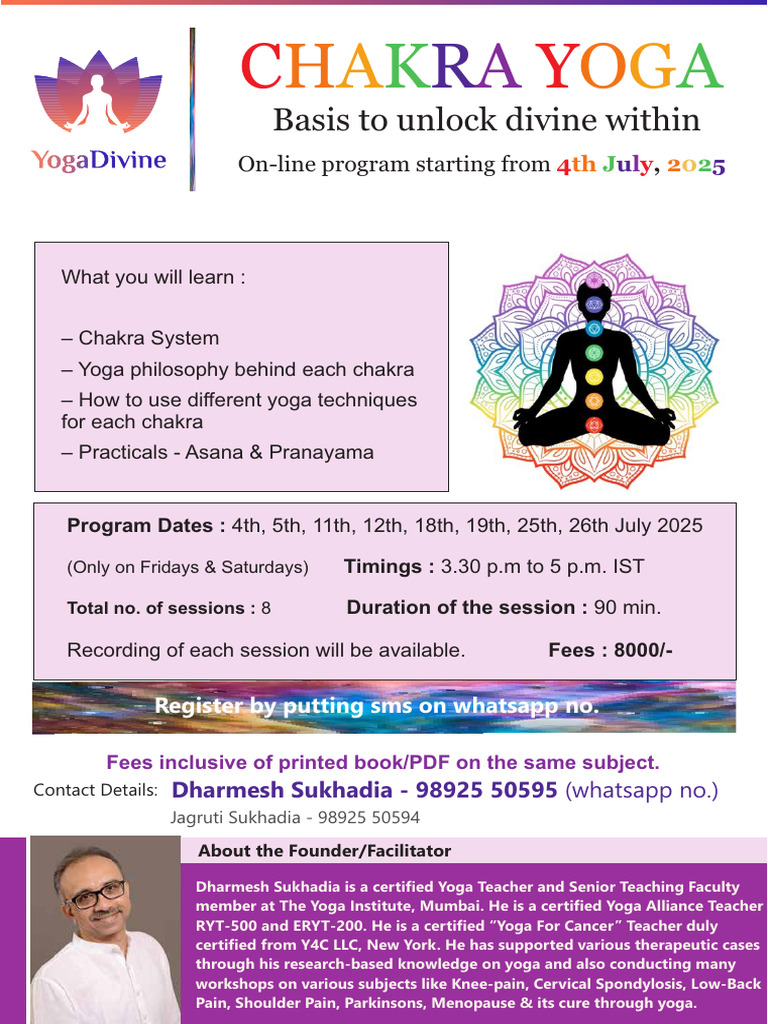 Chakra Yoga FLyer July 25 | PDF
