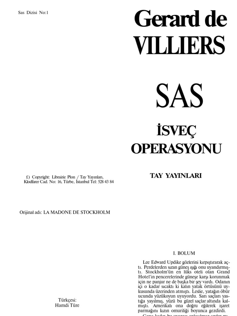 Gerard de Williers-SAS-Malko - Isvec Operasyonu | PDF