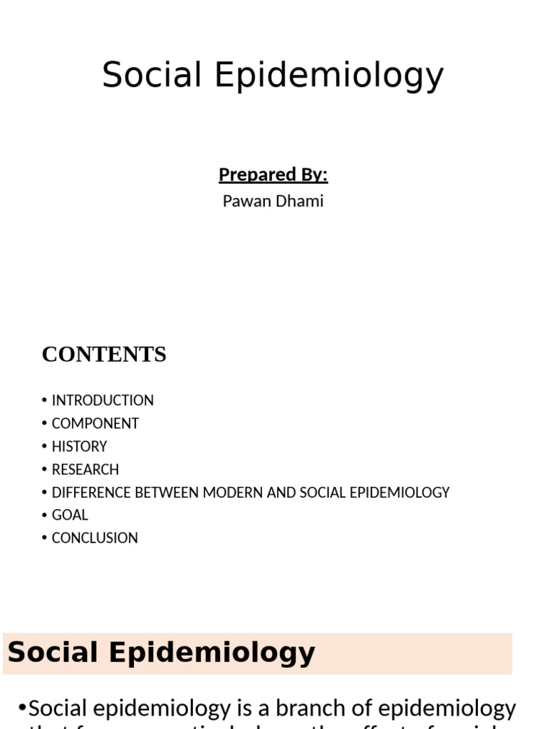 Understanding Social Epidemiology | PDF | Epidemiology | Liberal Arts ...