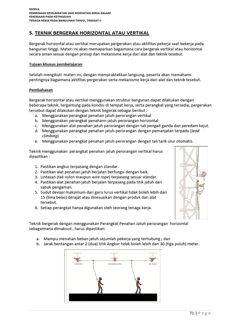 Teknik Bergerak Horizontal Atau Vertikal | PDF