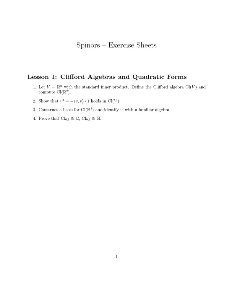 Spinors | PDF