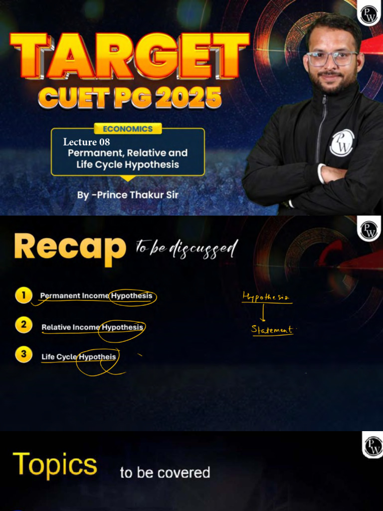 Economics 08 - Class Notes - Target CUET PG 2025 - Economics | PDF