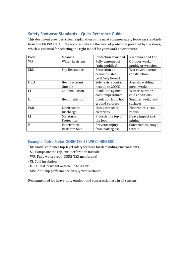 Safety Footwear Standards en | PDF