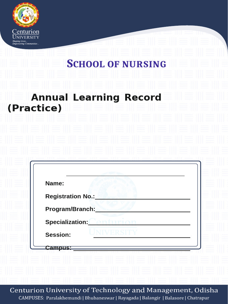Annual Learning Record Practice - A4 | PDF