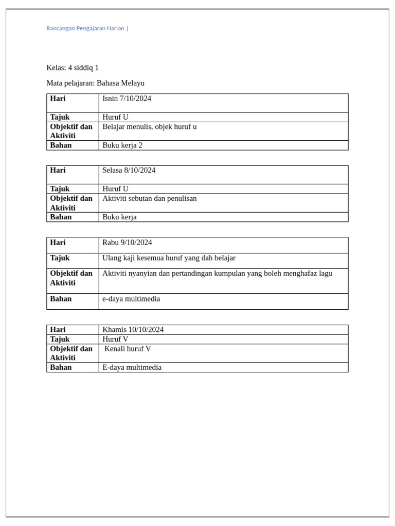 Template RPH | PDF