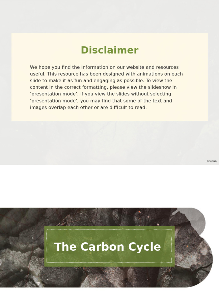 Au SC 1691848775 The Carbon Cycle Powerpoint | PDF | Decomposition | Carbon