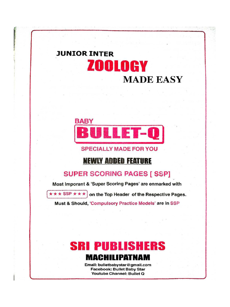 Zoology BB 1st | PDF