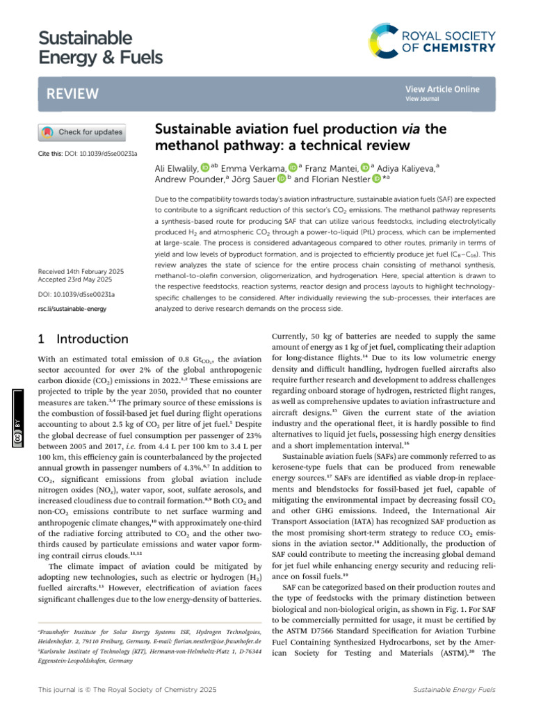 TEA Methanol Way | PDF | Jet Fuel | Climate Change