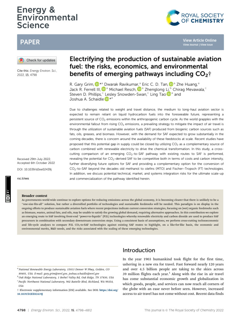 ATJ Pathway - Full | PDF | Climate Change Mitigation | Renewable Energy
