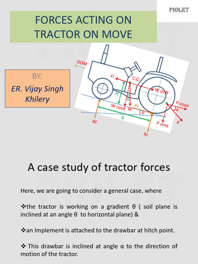 Forces on a Moving Tractor | PDF | Tractor | Force